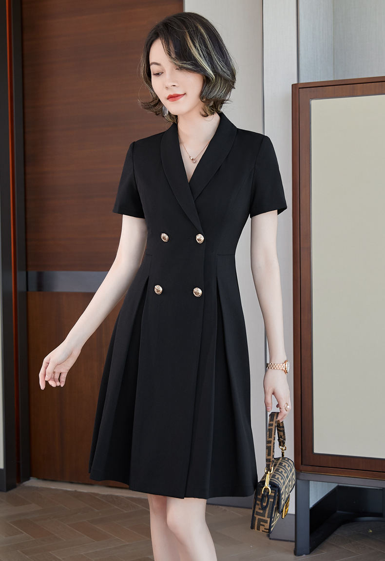 全3色★S～5L★ OL 通勤 オフェス着 ビジネス 制服 上品感 タック入り 無地ワンピース 嘉六国際 株式会社 問屋・仕入れ・卸・卸売の専門【仕入れならNETSEA】