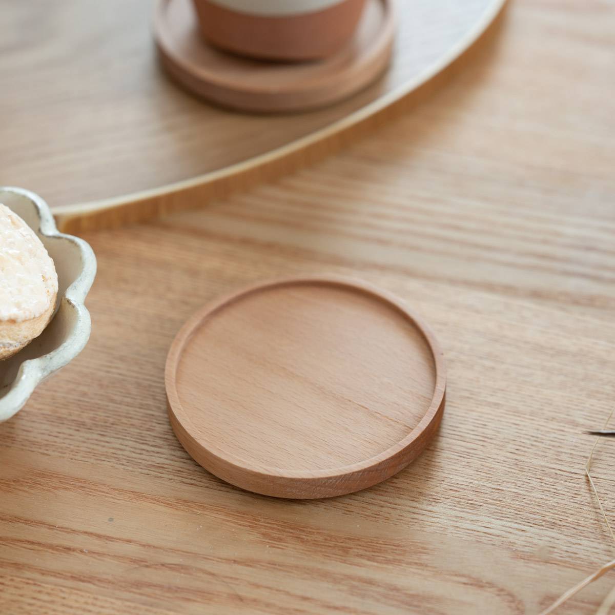 スタッキングコースター ブナ M(8cm) 有限会社 やまに 問屋・仕入れ・卸・卸売の専門【仕入れならNETSEA】