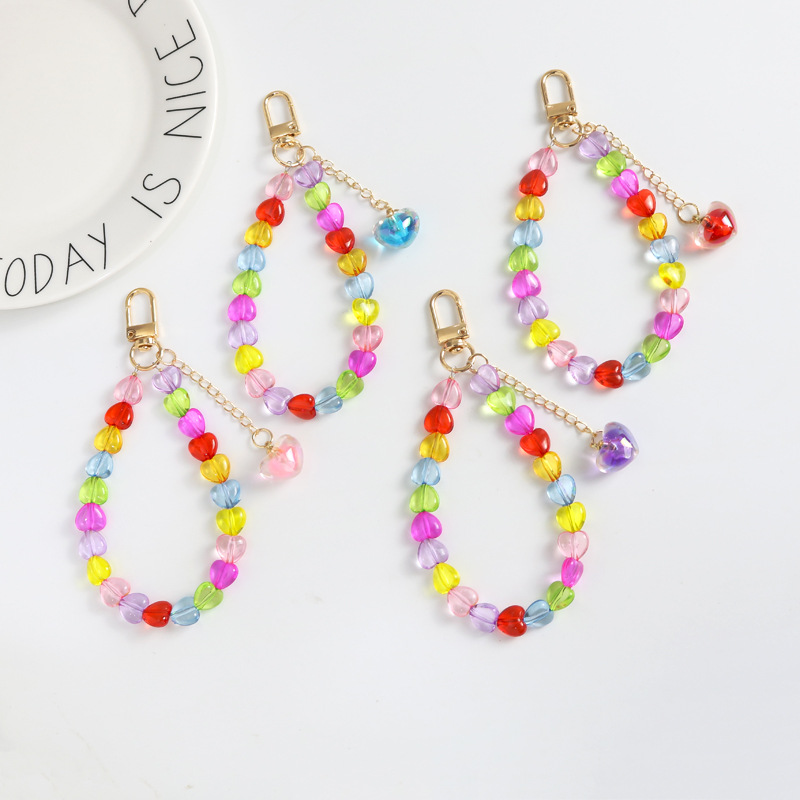 DIY キーホルダー ファション小物 ストラップ バッグチャーム ハート チェーン 4色 LENA | 卸売・ 問屋・仕入れの専門サイト【NETSEA】