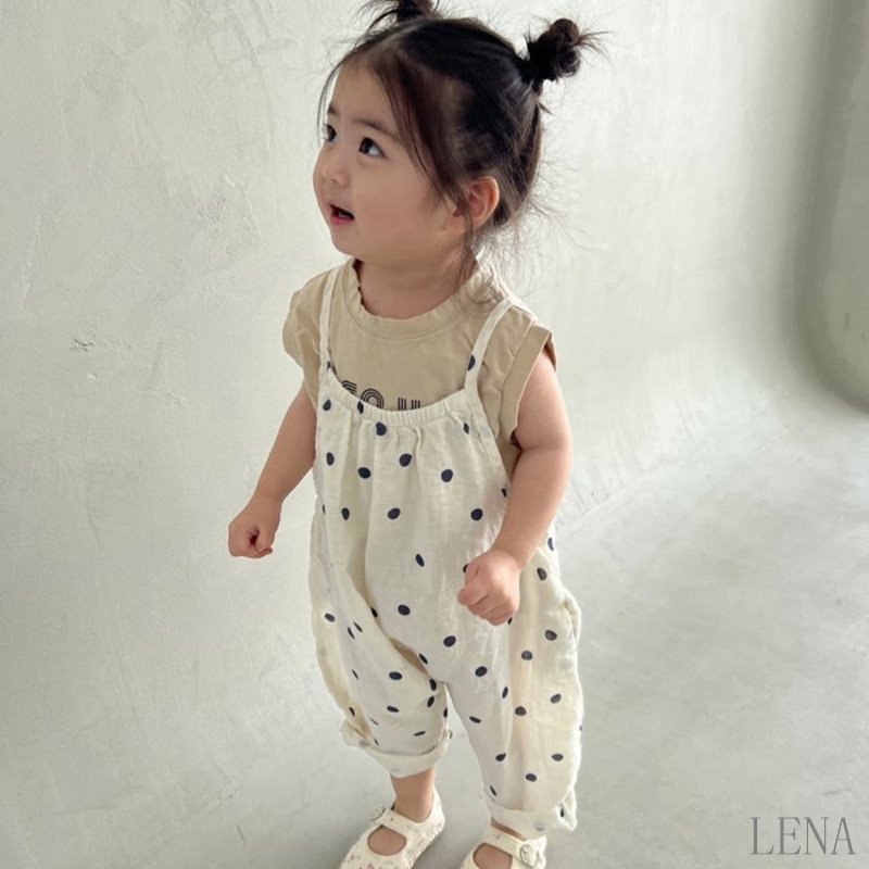 2023夏新作 韓国風子供服 ベビー服 キッズ服 サロペット オーバーオール 吊りズボン 2色 80-130cm LENA 問屋・仕入れ・卸・卸売の専門【仕入れならNETSEA】
