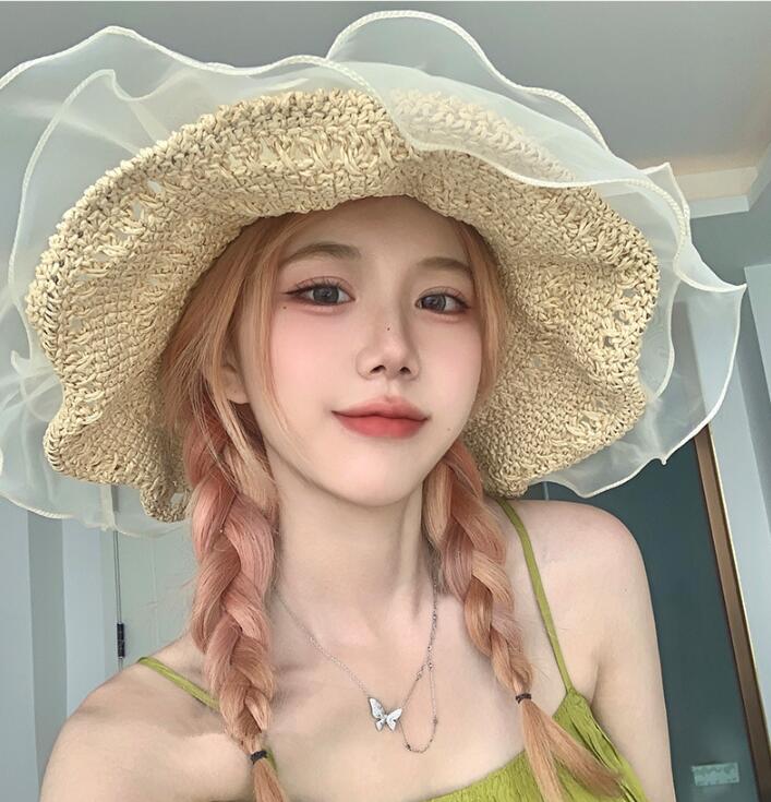 帽子 レディース 麦わら帽子 UVカット 夏 携帯 日よけ 折りたたみ つば広帽子 頭囲56-58cm 株式会社 サンライフ 問屋・仕入れ・卸・卸売の専門【仕入れならNETSEA】