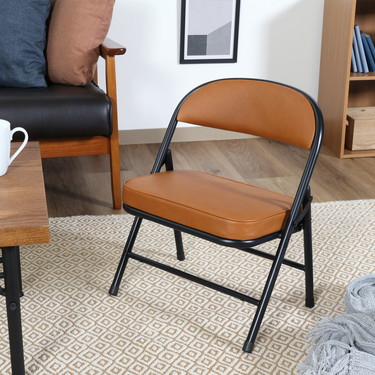 折りたたみチェア ロータイプワイドPU BR | 卸売・ 問屋・仕入れの専門サイト【NETSEA】