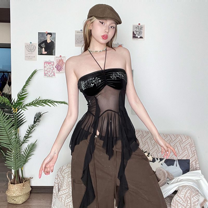 トップス キャミソール レース シースルー シャツ ブラウス 細身 スリム レディース 合同会社 Jams 問屋・仕入れ・卸・卸売の専門【仕入れならNETSEA】