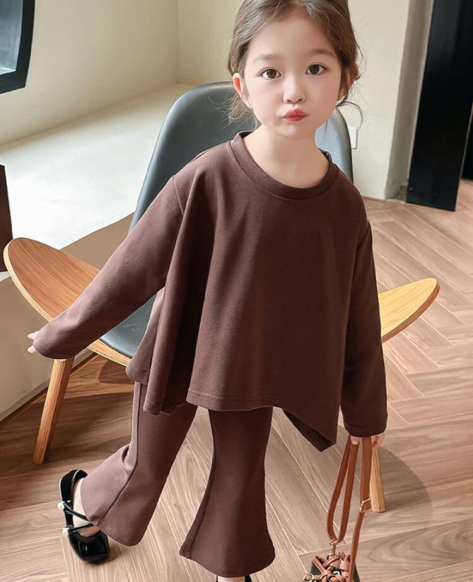 2024春夏新作★韓国風子供服★ベビー服★Tシャツ+ロングパンツ★セットアップ★可愛い★2色 90-140cm 個人事業主 ハピネスキャメル ...