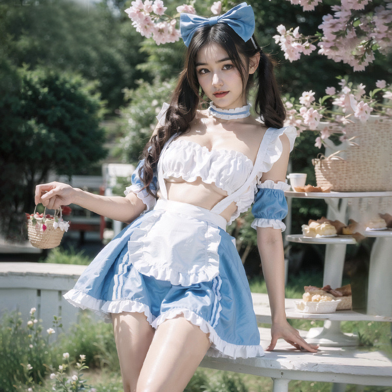 【即納】スカイ色 ブラトップ メイド服 セクシーコスチューム【5478】 KIHAKU | 卸売・ 問屋・仕入れの専門サイト【NETSEA】