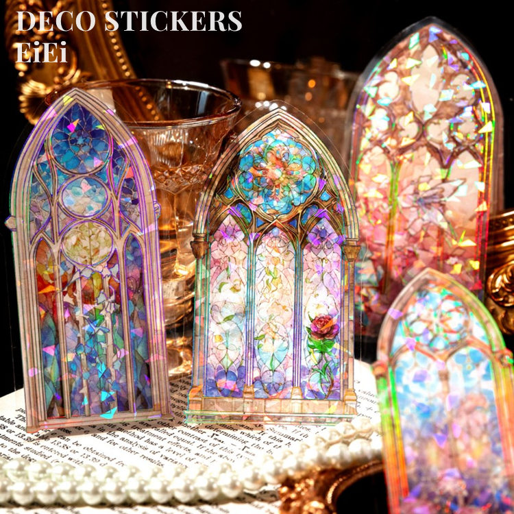 オーロラ箔押し 海外シール ステンドグラス コラージュ 素材 sztz-10-052 | 卸売・ 問屋・仕入れの専門サイト【NETSEA】