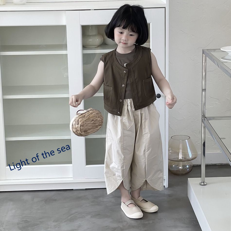 2024夏新作 ベビー服 韓国風子供服 女の子 ベスト トップス 90cm-150cm 個人事業主 Light of the sea | 卸売・ 問屋・仕入れの専門サイト【NETSEA】