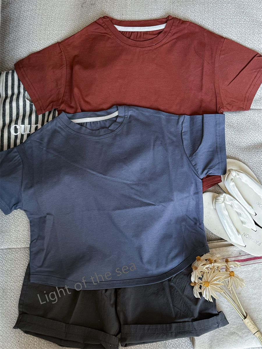 2024新作 ベビー服 子供服 男女兼用 半袖 トップス 2色 80-140cm 個人事業主 Light of the sea 問屋・仕入れ・卸・卸売の専門【仕入れならNETSEA】