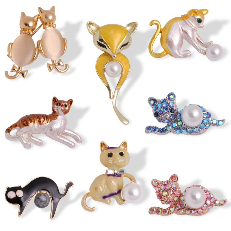 猫 パール ブローチ コサージュ アクセサリー レディースヘアアクセサリー ファッショングッズ MUGI 優品 | 卸売・ 問屋・仕入れの専門サイト【NETSEA】