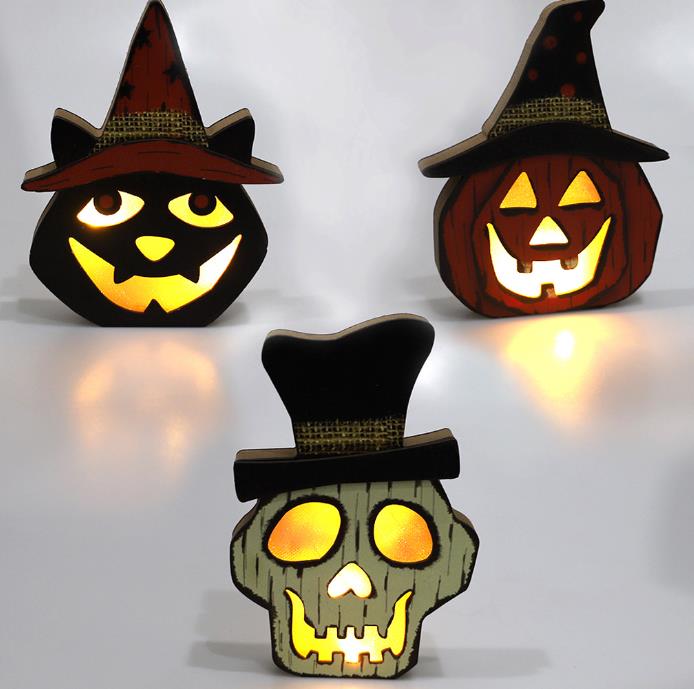 INS 木質 LEDライト ハロウィン パーティー かぼちゃランプ 撮影用道具 装飾 インテリア用 彼女のお店 問屋・仕入れ・卸・卸売の専門【仕入れならNETSEA】