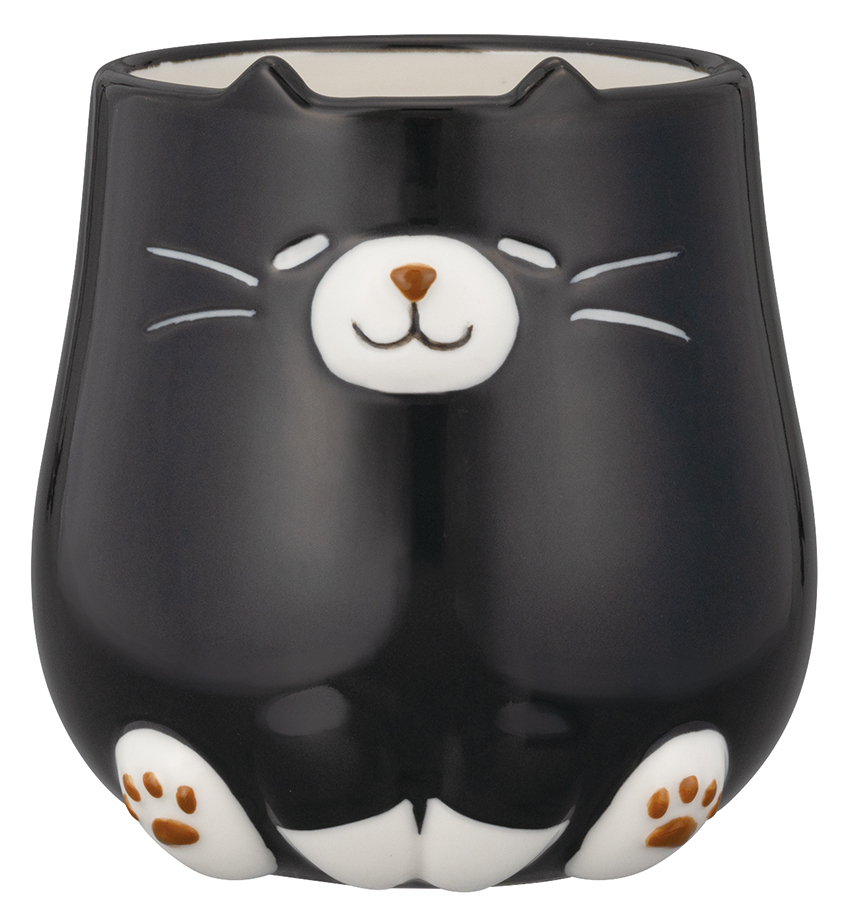 【12月中旬予定】MG-38959 おすわりねこマグ くろ 雑貨のFULTAC（フルタック） 問屋・仕入れ・卸・卸売の専門【仕入れならNETSEA】