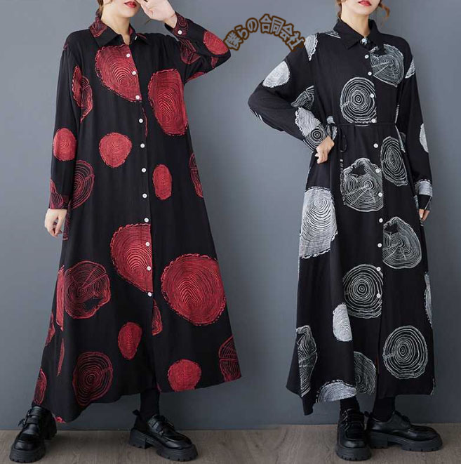 2025年早春新作 レディース服 ワンピース ロングワンピース シャツンワンピース ゆったり L#-2XL# | 卸売・ 問屋・仕入れの専門サイト【NETSEA】