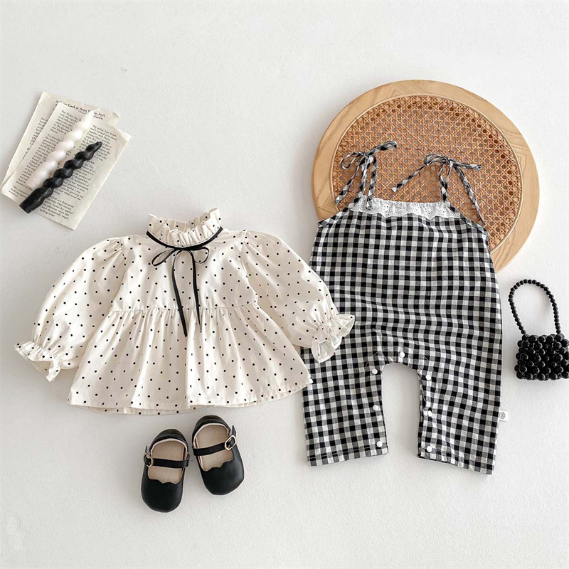 2025春新作 ベビー服 女の子 吊りズボン サロペット パンツ 格子 レース 可愛い 子供服 おしゃれ ONE MORE | 卸売・ 問屋・仕入れの専門サイト【NETSEA】