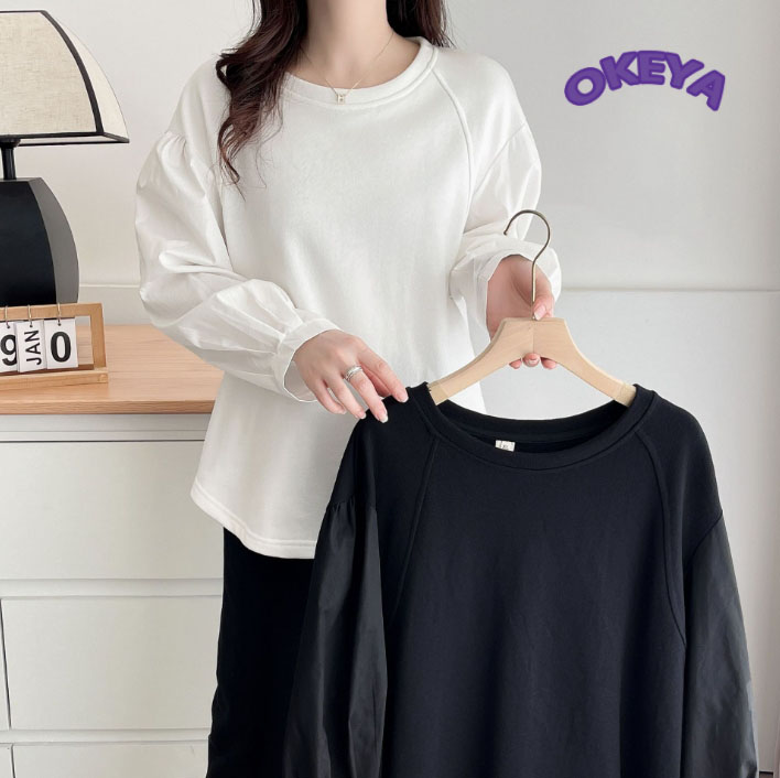 レディース服 トップス tシャツ 長袖 トレーナー 切り替え ゆったり 秋冬新作 XL#-4XL# | 卸売・ 問屋・仕入れの専門サイト【NETSEA】