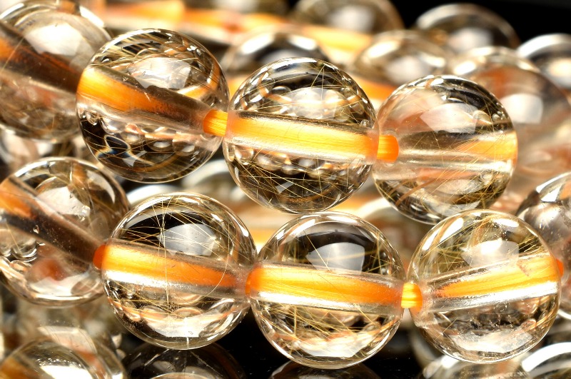 【1点物】透明度抜群スモーキー ゴールドタイチンルチルクォーツ 7.5mm ブレスレット _M3527 株式会社 SEKIKON | 卸売・ 問屋・仕入れの専門サイト【NETSEA】