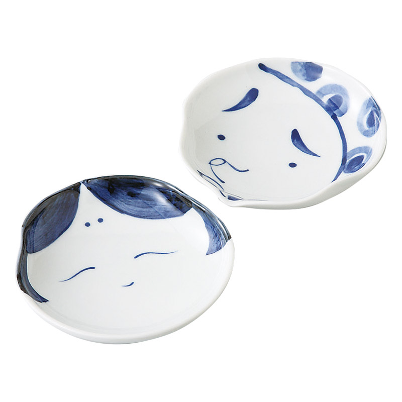 波佐見焼 おかめひょっとこ 小皿ペア Pure Rose | 卸売・ 問屋・仕入れの専門サイト【NETSEA】