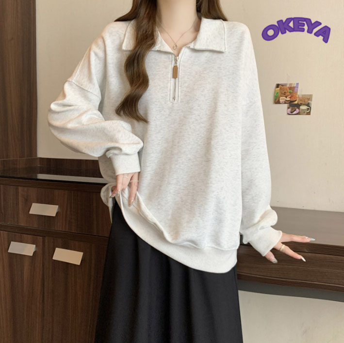 2025年春秋新作 レディース服 トップス パーカー POLO 韓国風 カジュアル 無地 M#-2XL# | 卸売・ 問屋・仕入れの専門サイト【NETSEA】