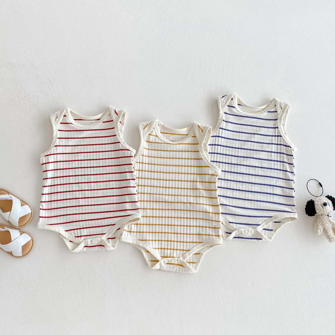 ★BaBy★ 66~90cm ベビーロンパース ボーダー柄オールインワン 韓国ベビー服 | 卸売・ 問屋・仕入れの専門サイト【NETSEA】