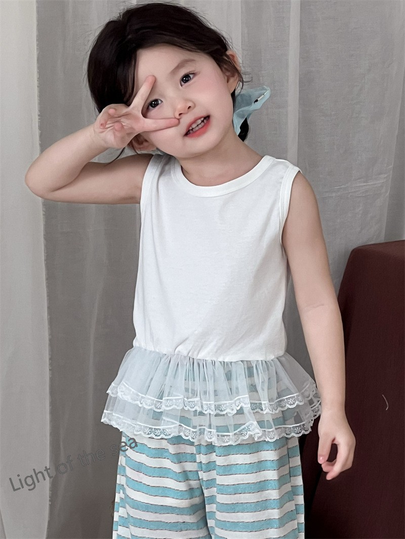 2025新作韓国子供服 ベビー服 キッズ 女の子袖なしトップス2色 80cm-130cm | 卸売・ 問屋・仕入れの専門サイト【NETSEA】