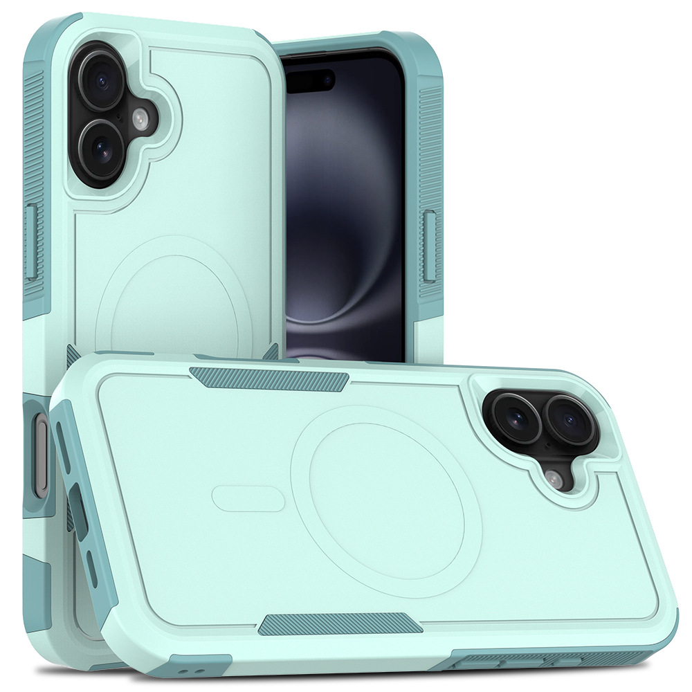 iPhone 16 Plus用 Magsafe磁気吸着ケース ブルーグリーン | 卸売・ 問屋・仕入れの専門サイト【NETSEA】