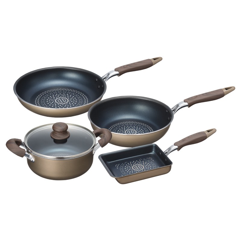 ブラナーノ IH対応両手鍋20cm&フライパン4点セットMB-2401 | 卸売・ 問屋・仕入れの専門サイト【NETSEA】