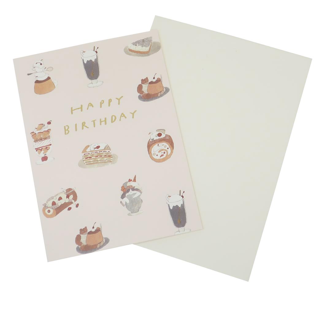 【グリーティングカード】トビマツショウイチロウ メッセージカード バースデー デザートの祭典 | 卸売・ 問屋・仕入れの専門サイト【NETSEA】