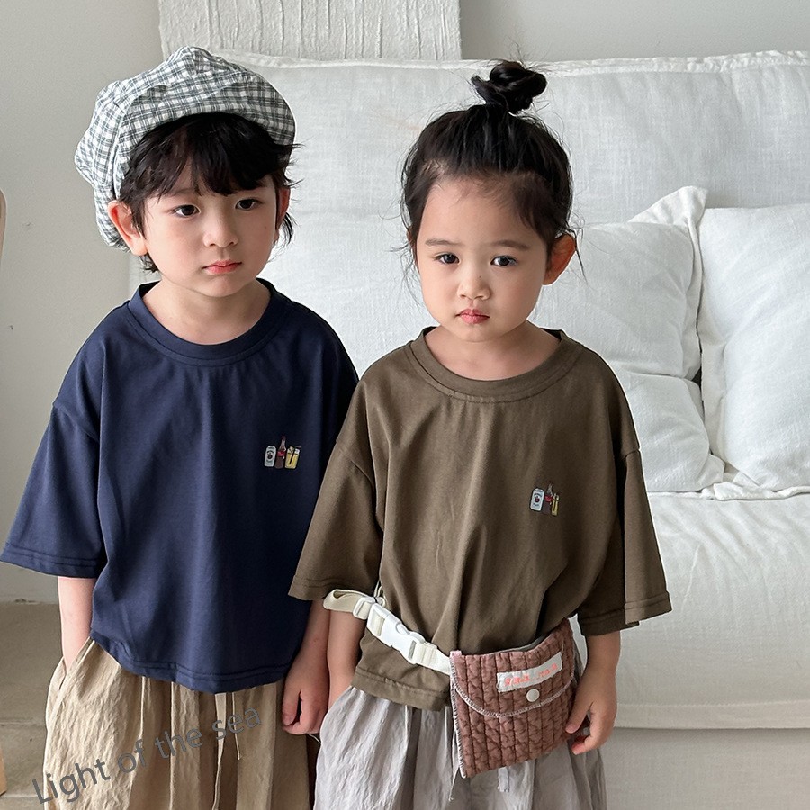 2025新作 韓国子供服 ベビー服 キッズ 男女兼用 半袖トップス 2色 80cm-140cm | 卸売・ 問屋・仕入れの専門サイト【NETSEA】