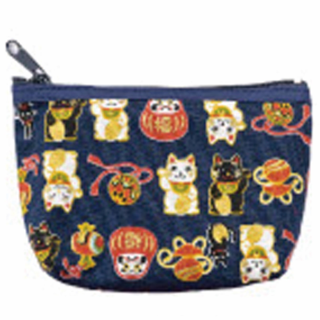 笑福猫 ミニポーチ 紺 TK-256 招き猫 小銭入れ 和柄 日本製 インバウンド お土産 made in japan | 卸売・ 問屋・仕入れの専門サイト【NETSEA】