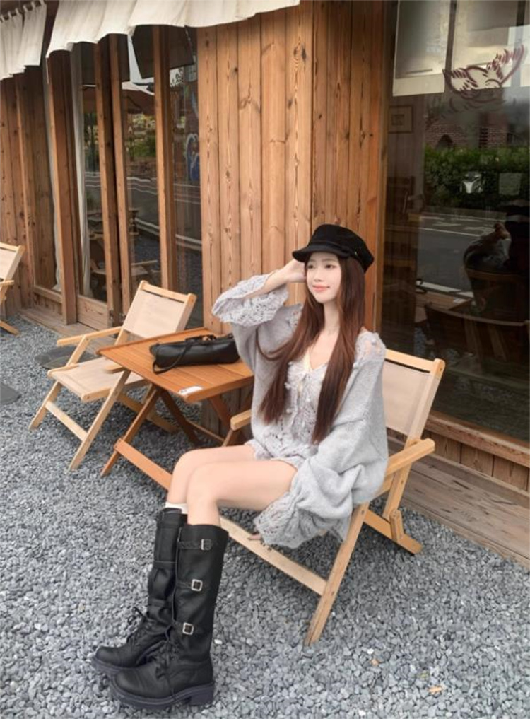 限定SALE 25年新作登場 韓国ファッション 2025秋 ニットトップス Vネック 透かし模様 ロング袖 | 卸売・ 問屋・仕入れの専門サイト【NETSEA】