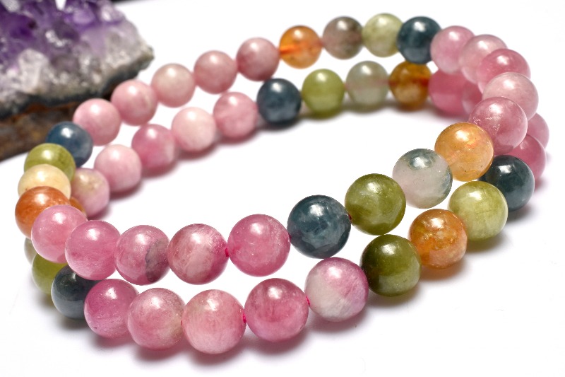 希少カラー入り マルチカラー トルマリン 9-10mm ブレスレット 1個売り _BG6114-9-10 | 卸売・ 問屋・仕入れの専門サイト【NETSEA】