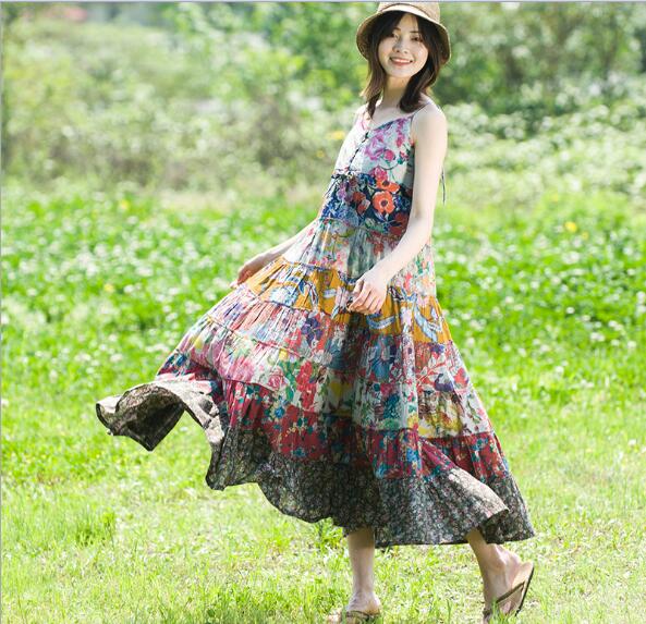 綿ワンピース 春夏 オリジナル吊りスカート 婦人服 マキシ丈 ママワンピース 花柄 無地ワンピース | 卸売・ 問屋・仕入れの専門サイト ...