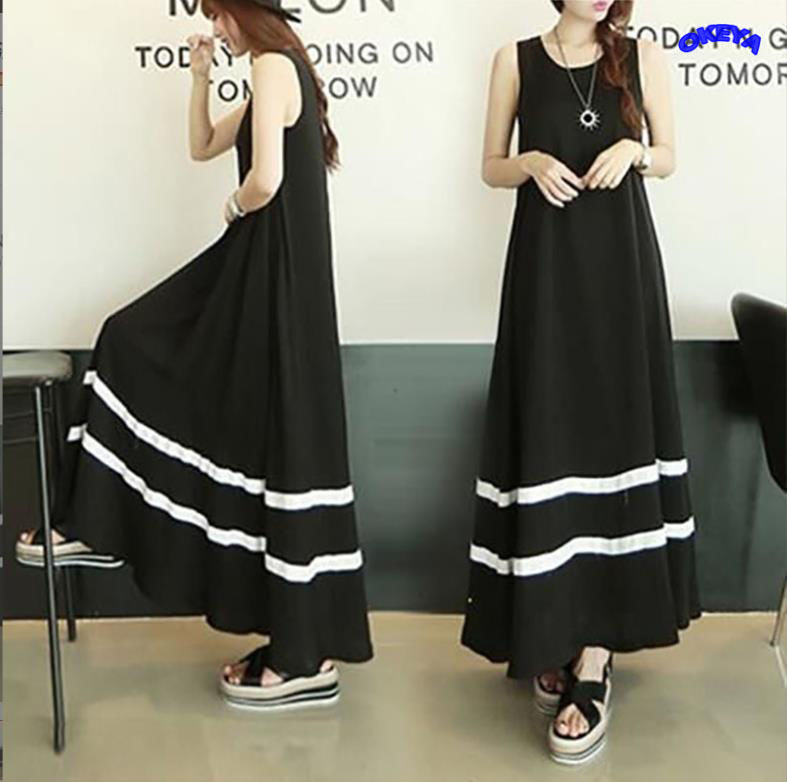 2023年新登場 レディース服 夏新作 ワンピース ロング ゆったり ノースリーブ 2色 M#-3XL# 個人事業主 OKEYA 問屋・仕入れ・卸・卸売の専門【仕入れならNETSEA】