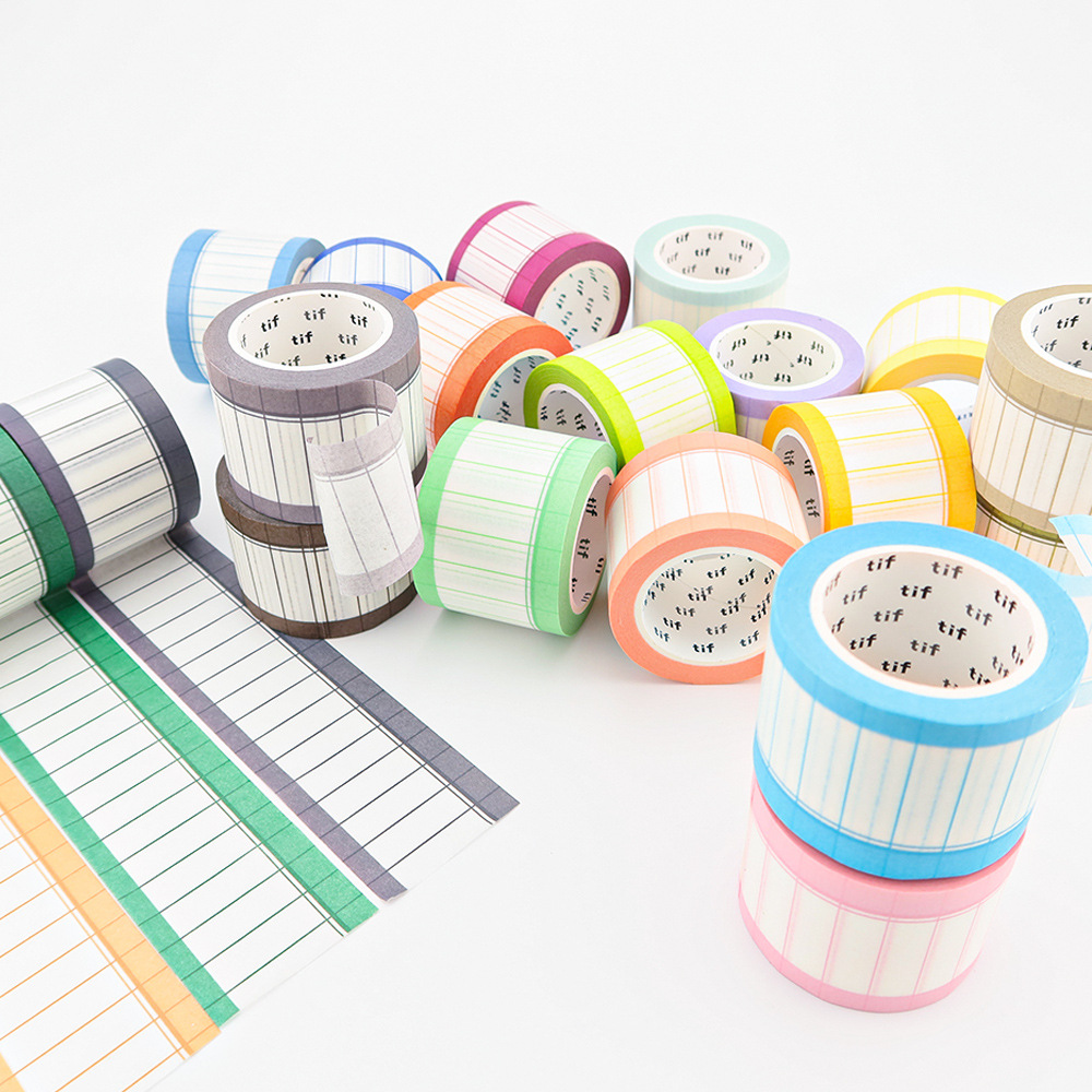 塩系文具 シール貼紙 手帳素材 マスキングテープ マカロンカラー 幾何学チェック柄 35mm*10m 24色 BTD&ENGI 株式会社 問屋・仕入れ・卸・卸売の専門【仕入れならNETSEA】