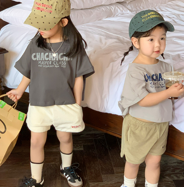 2023夏新作 ins 韓国風 ベビー服 キッズ 男女兼用 子供服 可愛い トップス 半袖 tシャツ 2色 80-130cm LENA 問屋・仕入れ・卸・卸売の専門【仕入れならNETSEA】