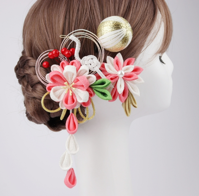 ヘアピン ヘアアクセサリー 花火大会 夏祭り 和装 髪飾り 花 ヘアピン ヘアアクセサリー 花火大会 夏祭り 和装 髪飾り 花