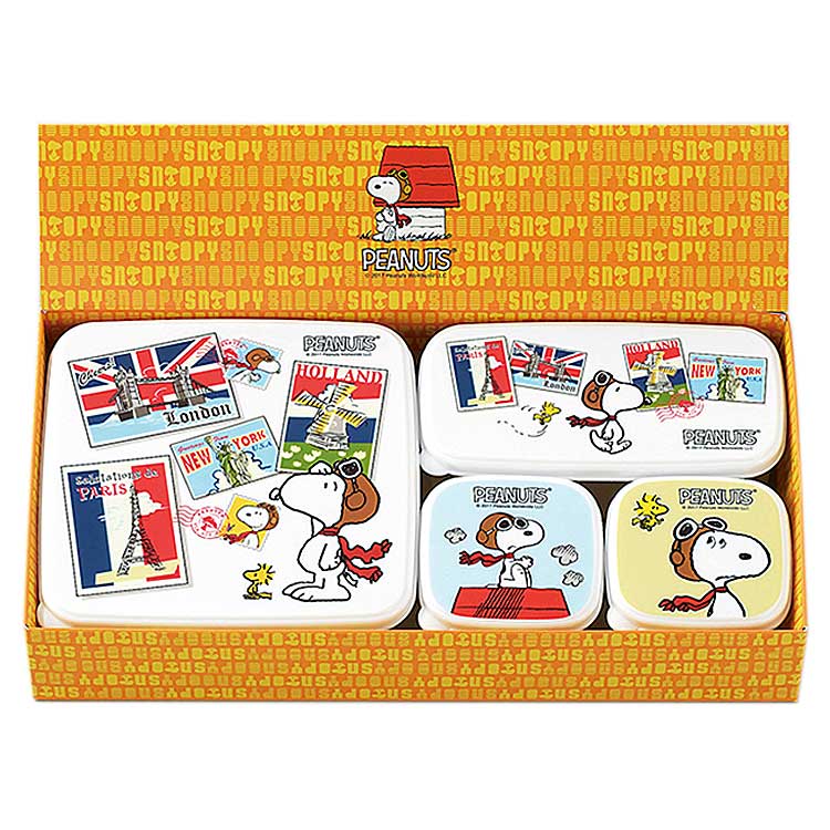 スヌーピー シール容器4PセットB フライングエース 有限会社 アルファ | 卸売・ 問屋・仕入れの専門サイト【NETSEA】