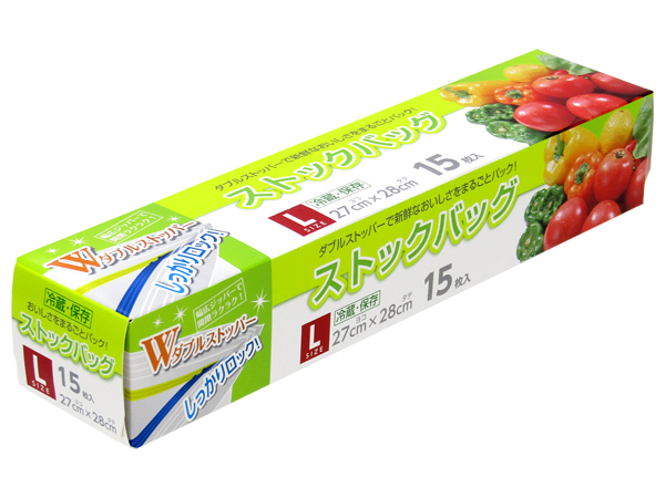 Wストッパーストックバッグ L 15枚 株式会社ニッパン | 卸売・ 問屋・仕入れの専門サイト【NETSEA】