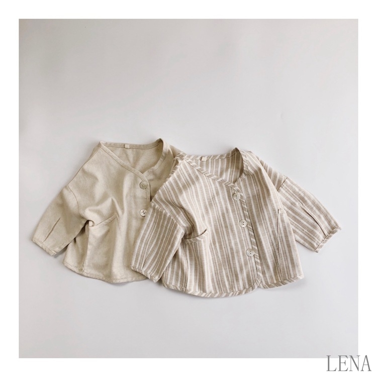 2023秋新作 韓国風子供服 キッズ服 トップス 長袖 シャツ 2色 80-130cm LENA 問屋・仕入れ・卸・卸売の専門【仕入れならNETSEA】