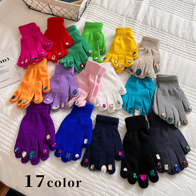 ストーン手袋 レディース 韓国ファッション デザイン 秋冬 全17色 春栄 株式会社 問屋・仕入れ・卸・卸売の専門【仕入れならNETSEA】
