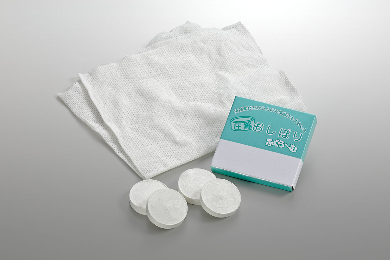 圧縮おしぼり ふくら～む4P ECO-4 防災グッズ アウトドア 圧縮タオル 携帯おしぼり 避難グッズ 株式会社 ゼニス 問屋・仕入れ・卸・卸売の専門【仕入れならNETSEA】