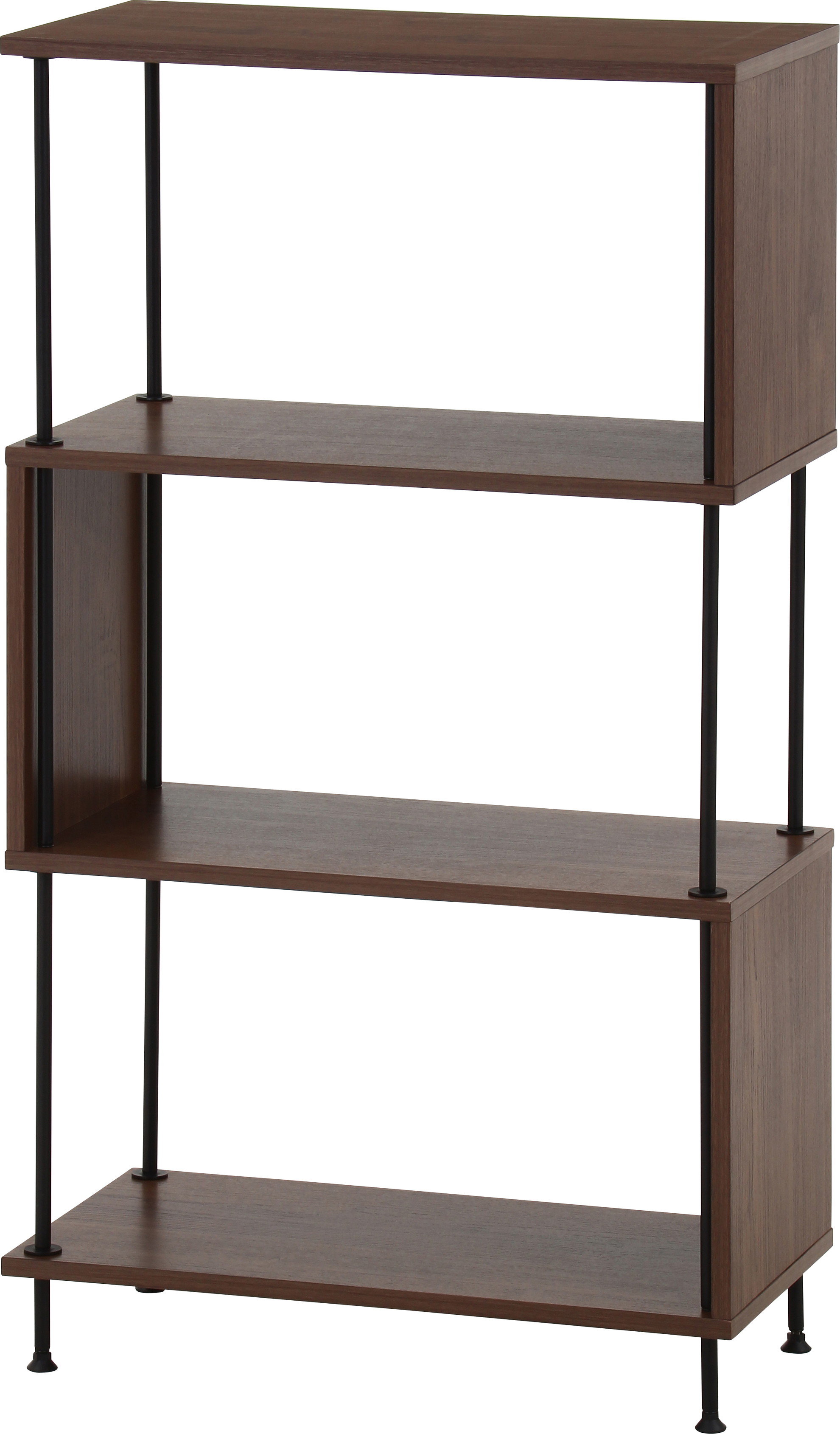 EZBOツイストロックS型ディスプレイラック4段 ミディアムブラウン 不二貿易株式会社 問屋・仕入れ・卸・卸売の専門【仕入れならNETSEA】