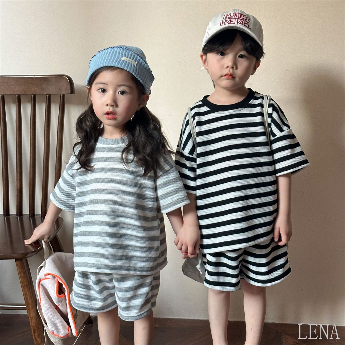 2024夏新作 ins 韓国風子供服 トップス + ズボン 2点セット 2色 80-150cm LENA 問屋・仕入れ・卸・卸売の専門【仕入れならNETSEA】