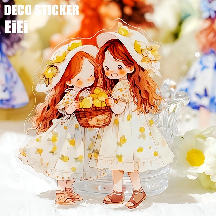 人物シール 大きめ かわいい 少女 シール キャラクターステッカー 半透明 sztz-20-184 | 卸売・ 問屋・仕入れの専門サイト【NETSEA】