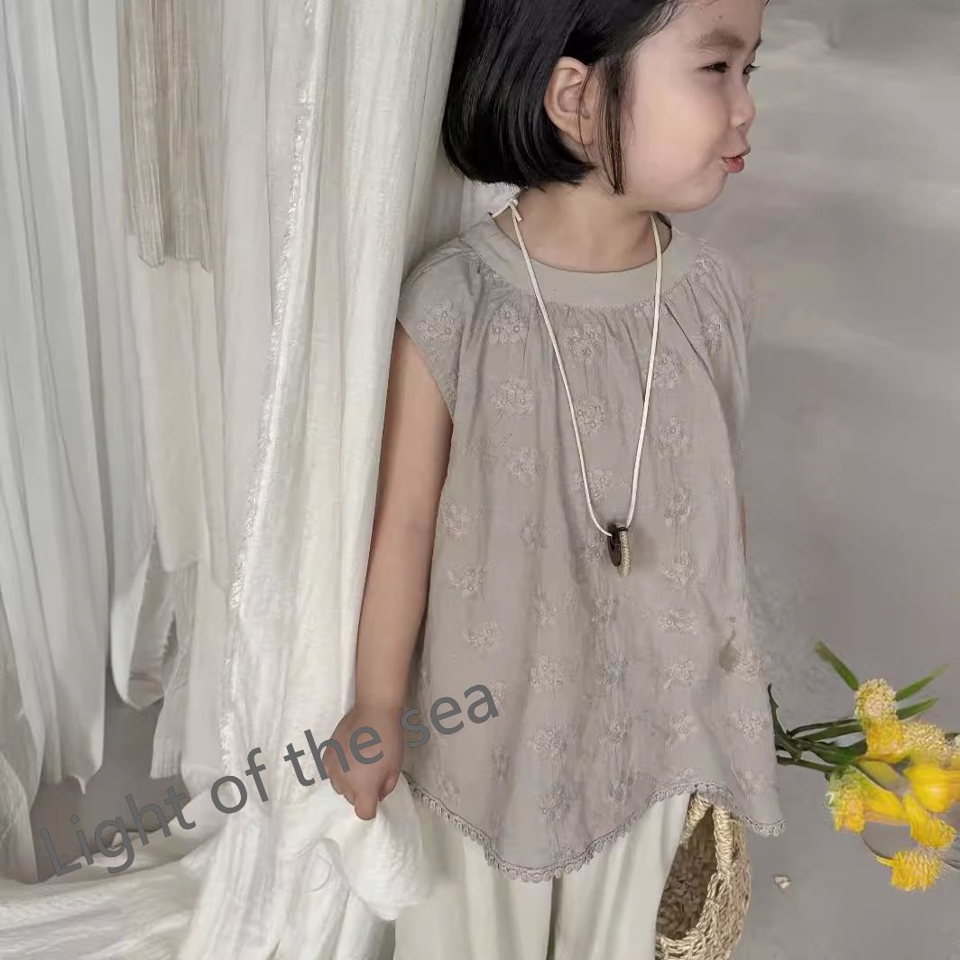 2024夏新作 ベビー服 韓国風子供服女の子 袖なし トップス90cm-140cm 個人事業主 Light of the sea 問屋・仕入れ・卸・卸売の専門【仕入れならNETSEA】