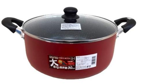 (IH対応)マーブル大きな両手鍋30cm 4671 | 卸売・ 問屋・仕入れの専門サイト【NETSEA】