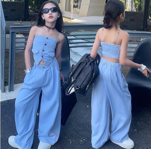 2024新品 キッズ女の子 トップス ガーター＋ロングパンツ セットアップ 120-170CM | 卸売・ 問屋・仕入れの専門サイト【NETSEA】