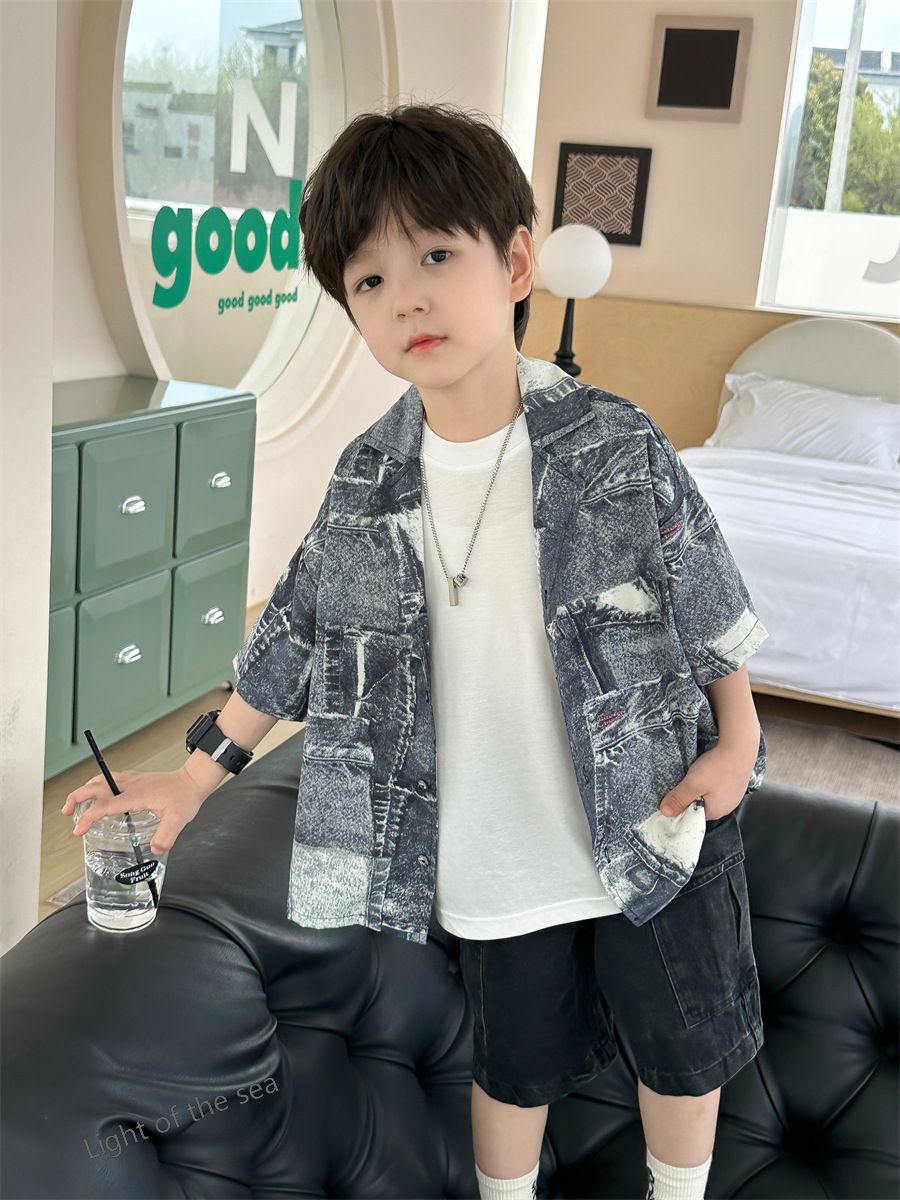 2024夏新作 ベビー服 韓国風子供服 男の子 半袖 トップス 90cm--140cm 個人事業主 Light of the sea 問屋・仕入れ・卸・卸売の専門【仕入れならNETSEA】