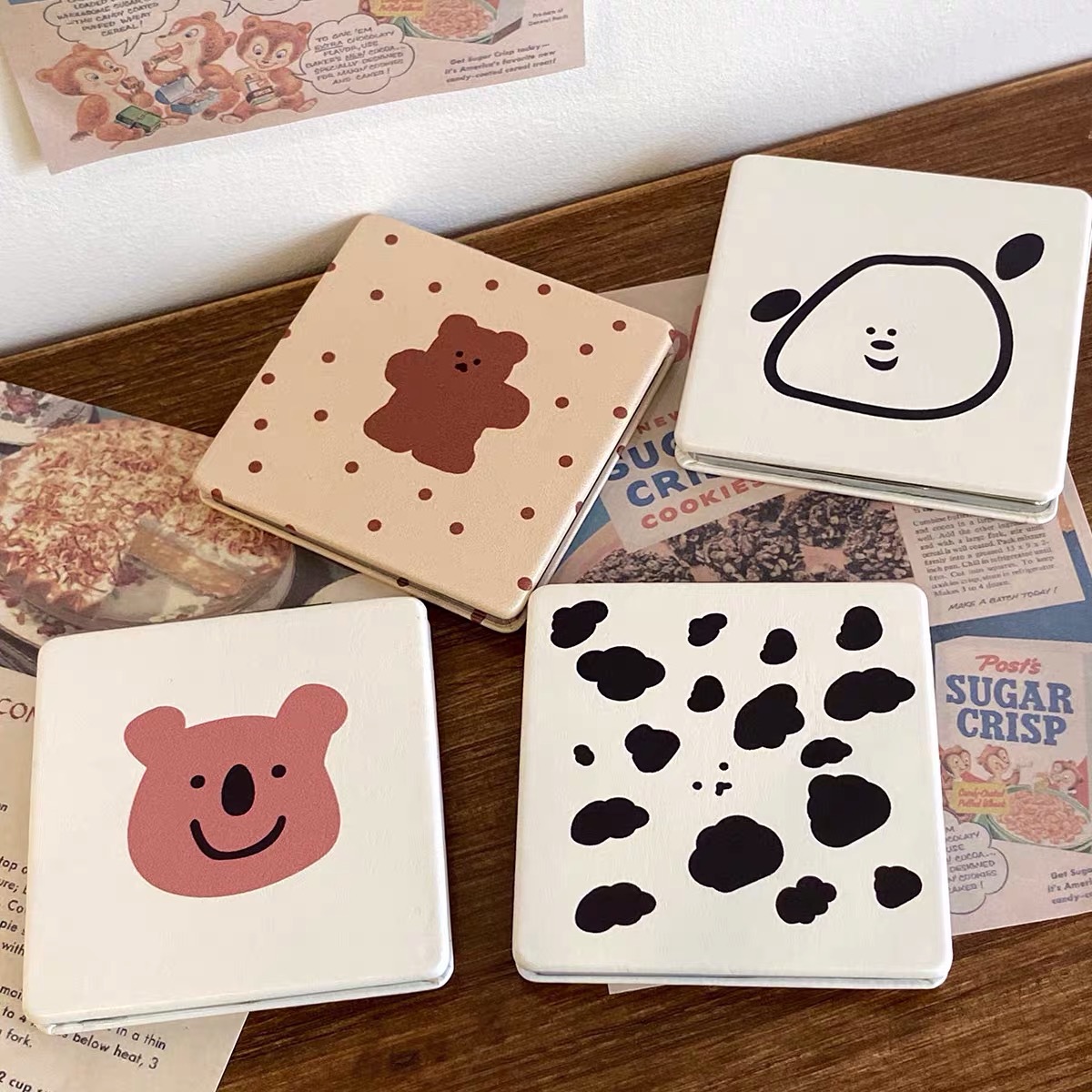 可愛い、折りたたみ鏡、手鏡、熊さん、ポータブルポータブル両面折りたたみミラー、化粧鏡 MUGI 優品 | 卸売・ 問屋・仕入れの専門サイト【NETSEA】