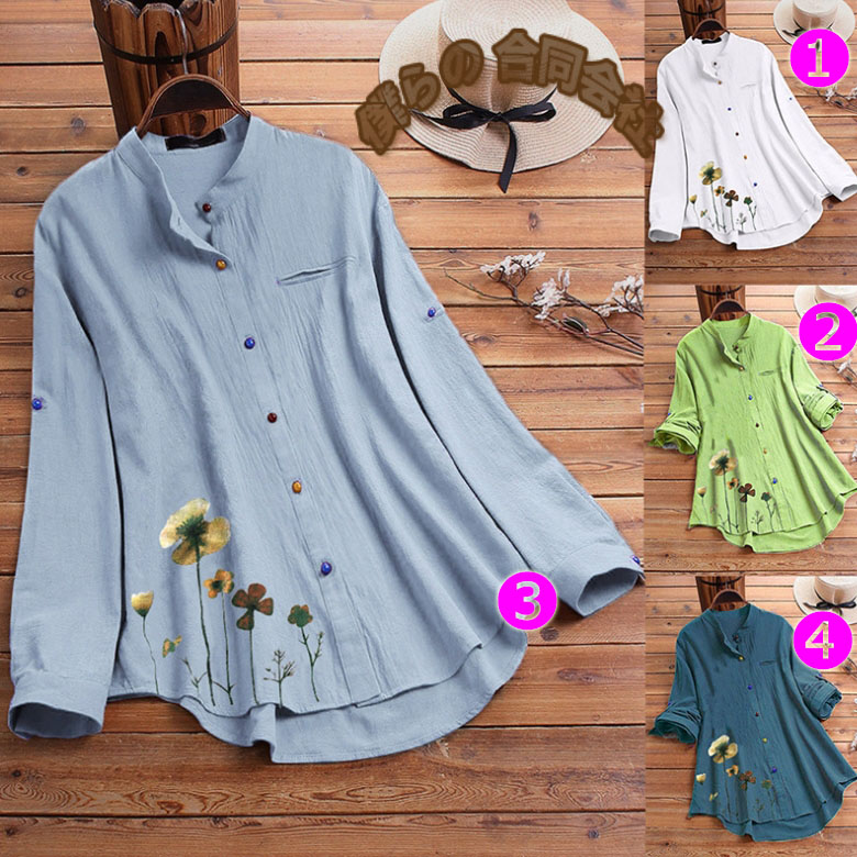 秋新作 レディース服 トップス 綿麻 シャツ ロングシャツ ワンピース ストライプ M#-4XL# 4色展開 | 卸売・ 問屋・仕入れの専門サイト【NETSEA】