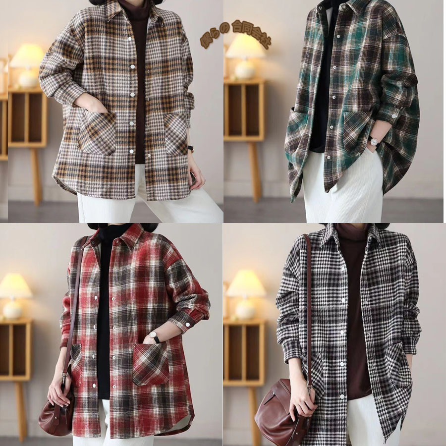 レディース服 トップス シャツ 長袖 チェック柄 ゆったり カジュア 2024年秋新作 M#-2XL# | 卸売・ 問屋・仕入れの専門サイト【NETSEA】